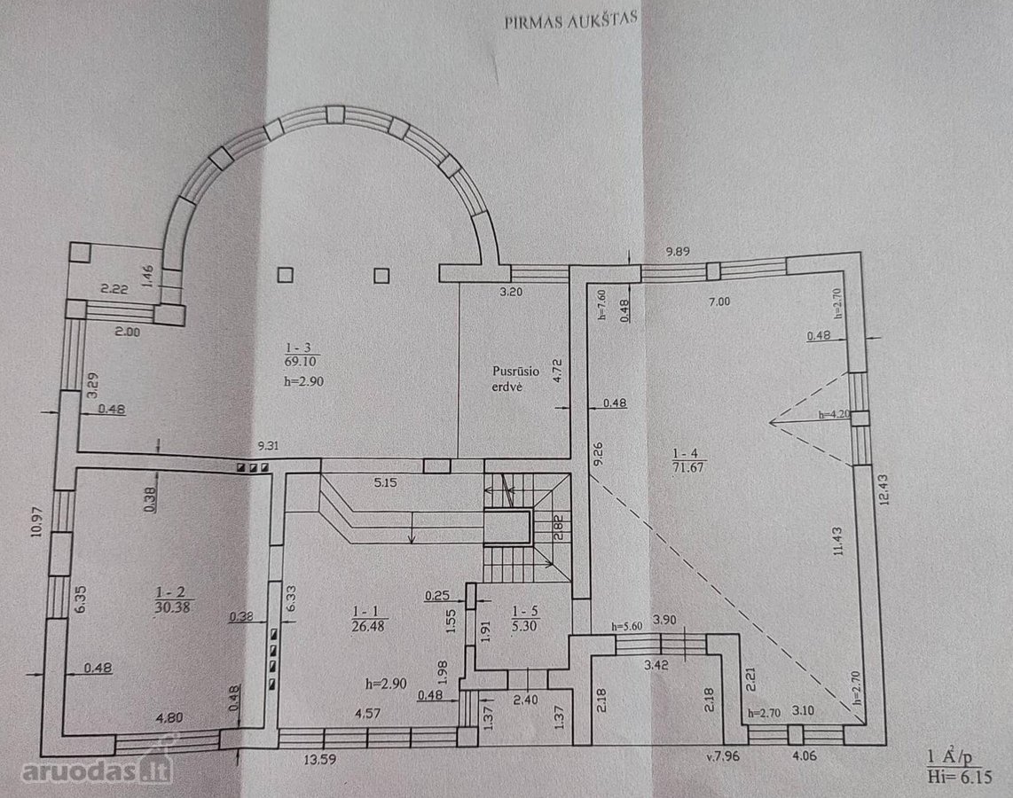 Namas, Kaune Rokuose Bernardinų Plytinės g., mūrinis namas Nekilnojamo ...