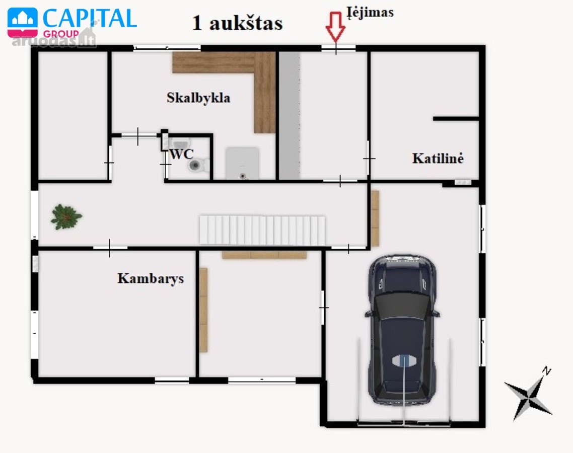 Namas, Kauno r. Neveronių k. Šlamučių g., mūrinis namas Nekilnojamo ...