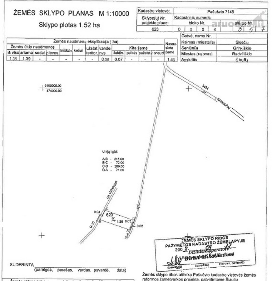 Sklypas, Radviliškio r. Skiečių k. sklypas Nekilnojamo turto skelbimai ...