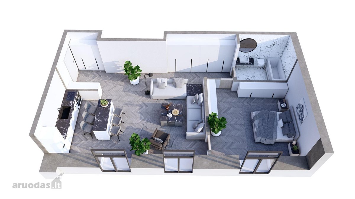 Butas, Kaune Centre Laisvės al., 2 kambarių butas Nekilnojamo turto ...