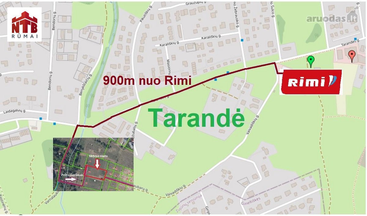 Sklypas, Vilniuje Tarandėje Varnalaukio g. sklypas Nekilnojamo turto ...