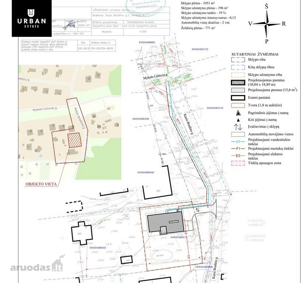 Sklypas, Vilniuje Bajoruose Kazio Bradūno g. sklypas Nekilnojamo turto ...