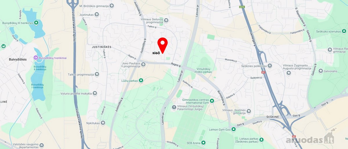 Butas, Vilniuje Justiniškėse Rygos g., 2 kambarių butas - Aruodas.lt