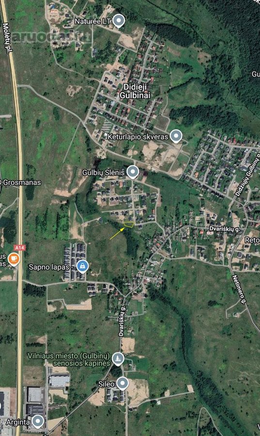 Sklypas, Vilniuje Didžiuosiuose Gulbinuose Toluvos g. sklypas - Aruodas.lt