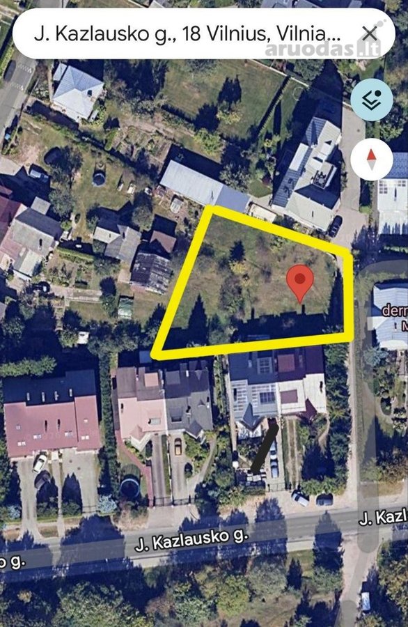 Sklypas, Vilniuje Baltupiuose Jono Kazlausko g. sklypas - Aruodas.lt