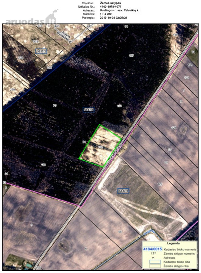 Sklypas, Kretingos r. Žygų k. sklypas Nekilnojamo turto skelbimai ...