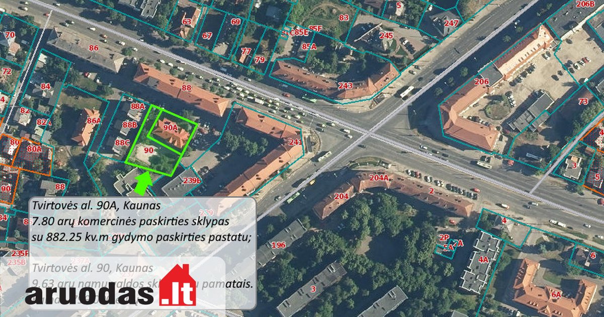 Namas, Kaune Žaliakalnyje Tvirtovės al., mūrinis namas Nekilnojamo ...