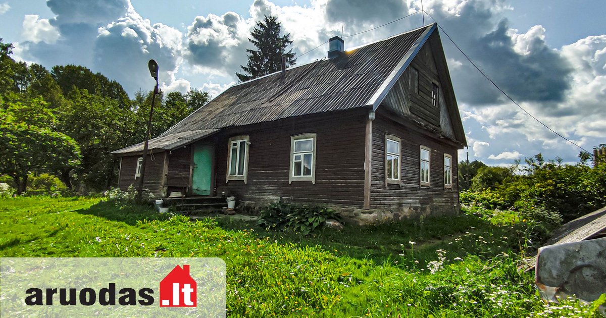 Namas, Utenos r. Norvaišių k. Azijos g., rąstinė sodyba Nekilnojamo ...