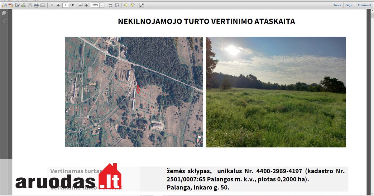 Sklypas, Palangoje Inkaro g. sklypas Nekilnojamo turto skelbimai ...