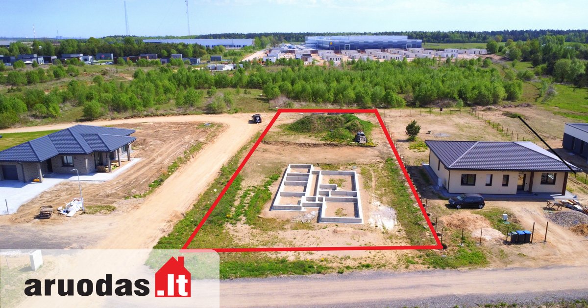 Parduodamas sklypas su Įregistruotais Pamatais - Skelbiu.lt