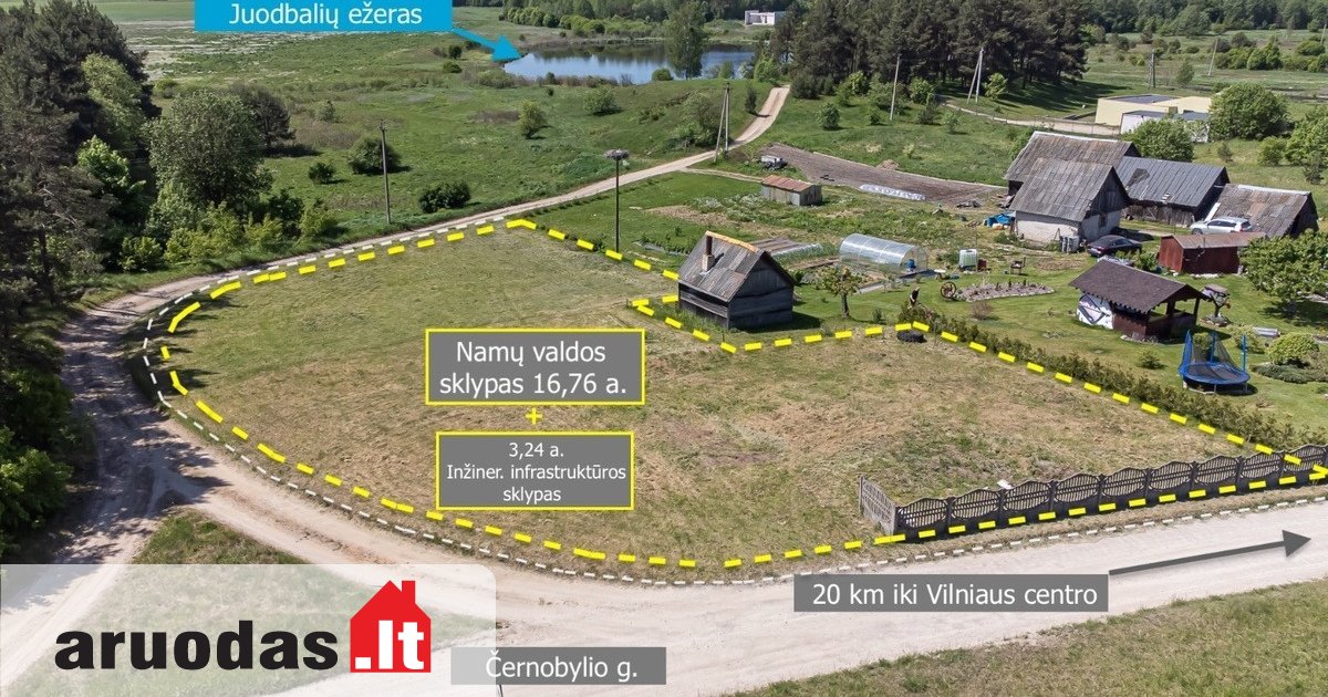 Sklypas, Vilniaus r. Juodbalių k. Černobylio g. sklypas Nekilnojamo ...