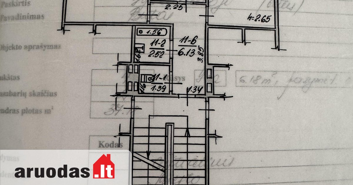 Plotas: 37,18 kv. m - Skelbiu.lt