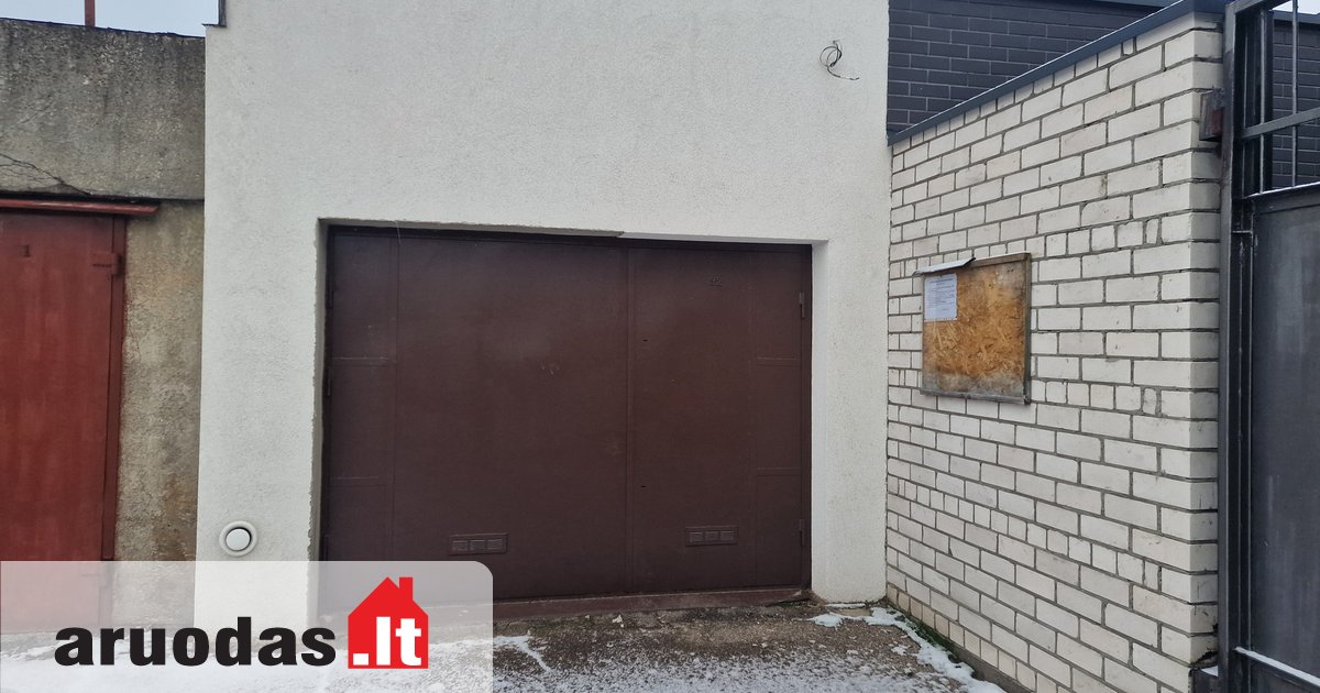 Garažas, Vilniuje Pašilaičiuose Žemynos g., mūrinis garažas Nekilnojamo ...