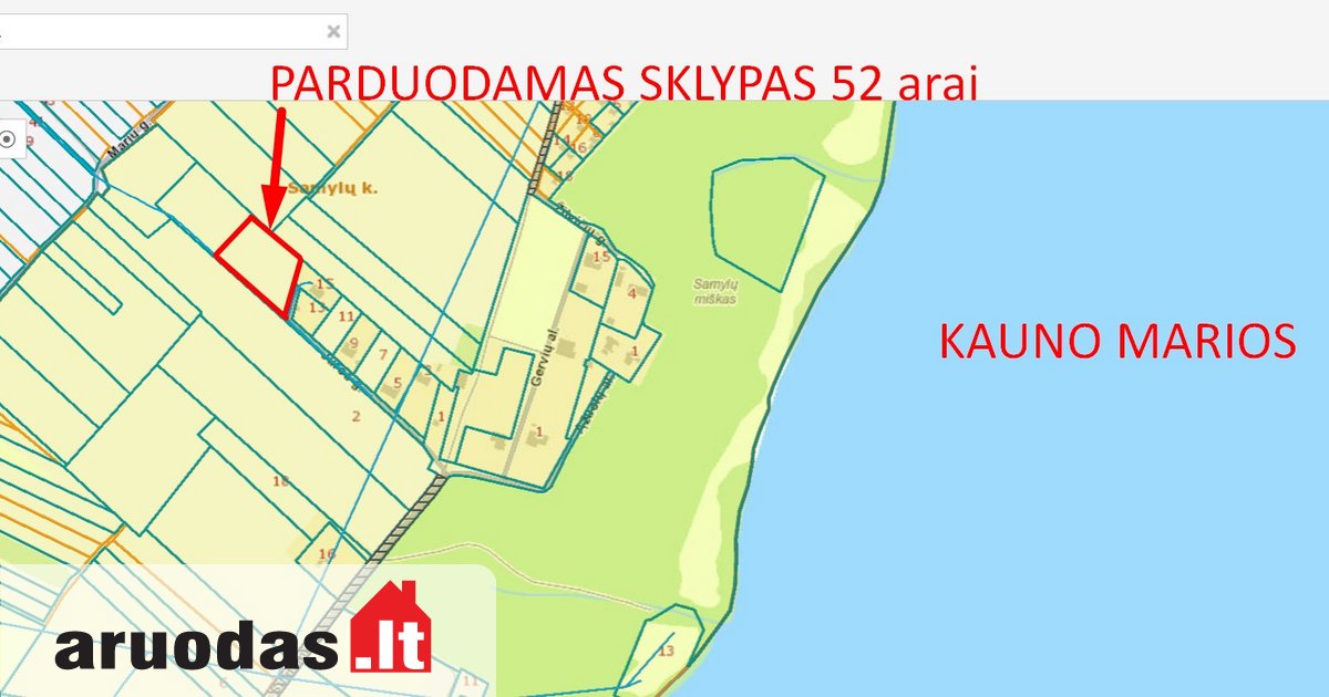Parduodamas 52 Arų Žemės Sklypas Šalia Kauno Marių - Skelbiu.lt