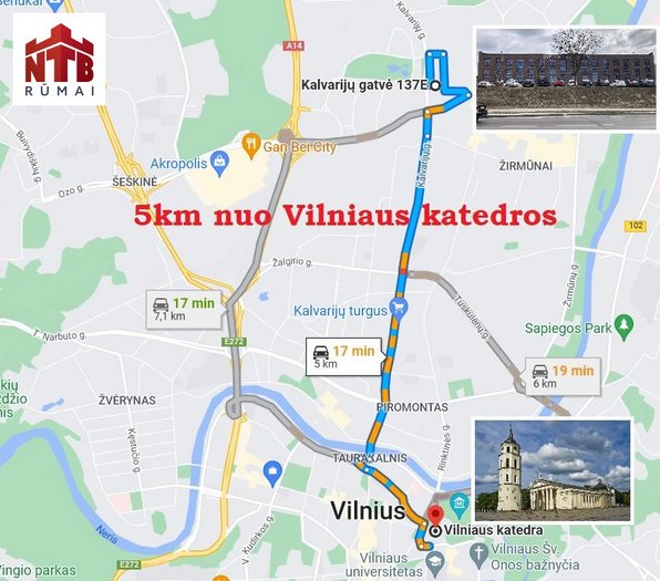 Darbo vieta, Vilniuje Šnipiškėse Kalvarijų g. patalpos nuomai ...